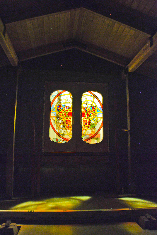 Kristen Gilje, Grunewald Guild doors at night – Kristen Gilje Studio